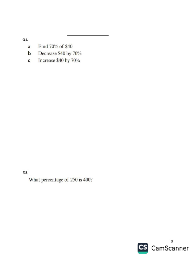 maths unit 10 prep sheet | PDF