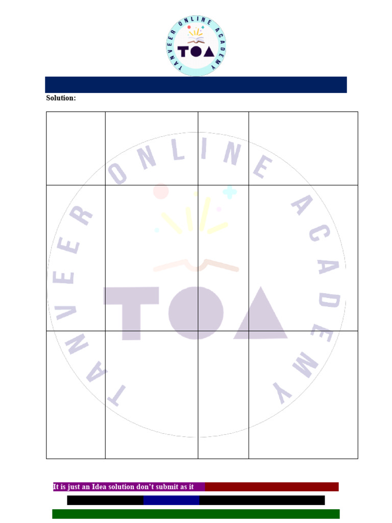 STA630 Assignment 1 Spring 2025 Idea Solution by Tanveer Online Academy | PDF | Cognitive ...