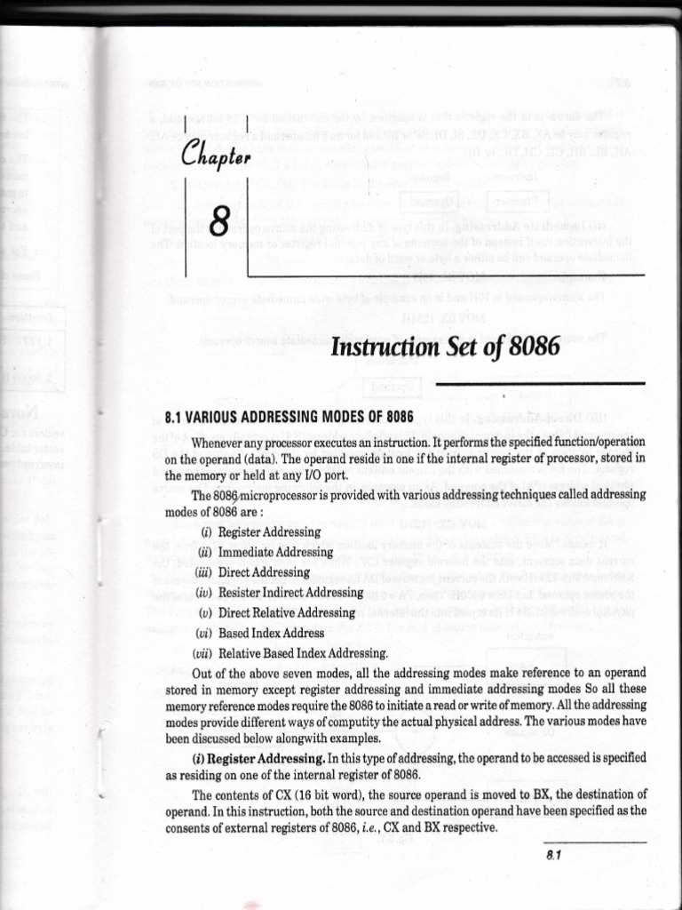 8086 BOOK Instruction Set | PDF | Computer Data Storage | Computer Architecture
