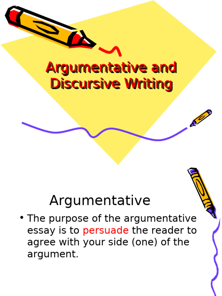 Argumentative vs Discursive Writing Guide | PDF | Argument | Essays