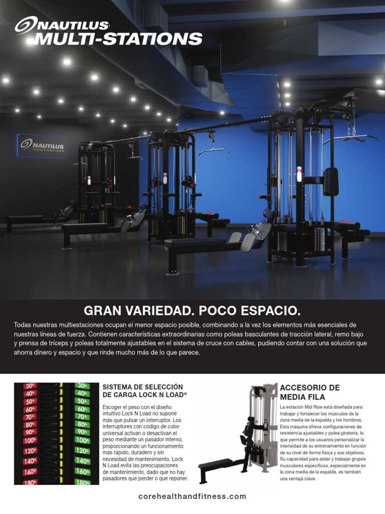 Nautilus Multi-Stations Product Sheet ES | PDF | Bienes manufacturados