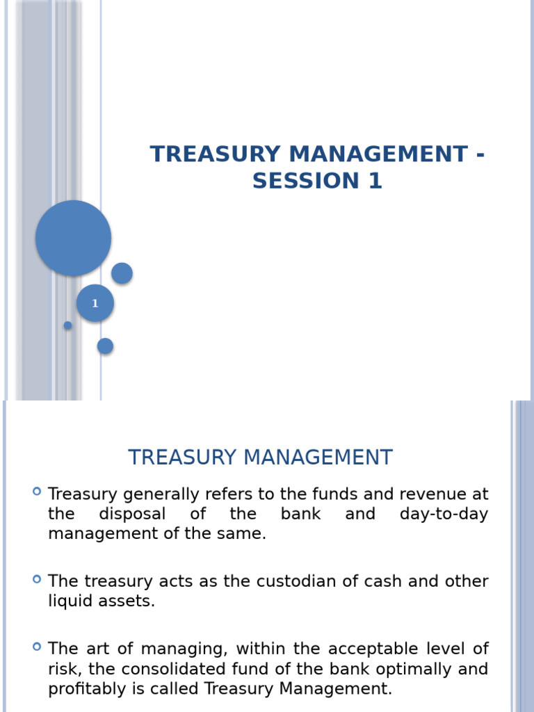 Treasury Management Overview | PDF | Banks | Arbitrage
