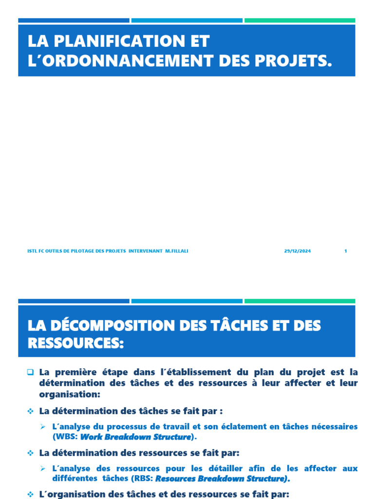 Planification et Ordonnancement de Projets | PDF | Planification