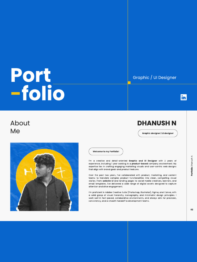 N Dhanush's Portfolio | PDF | Graphic Design | Page Layout