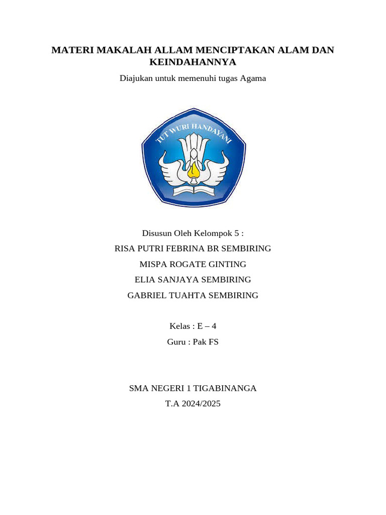 Materi Makalah Allam Menciptakan Alam Dan Keindahannya | PDF