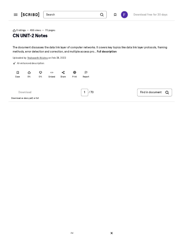 Cn Unit 2 Notes Pdf Transmission Control Protocol Ethernet Pdf