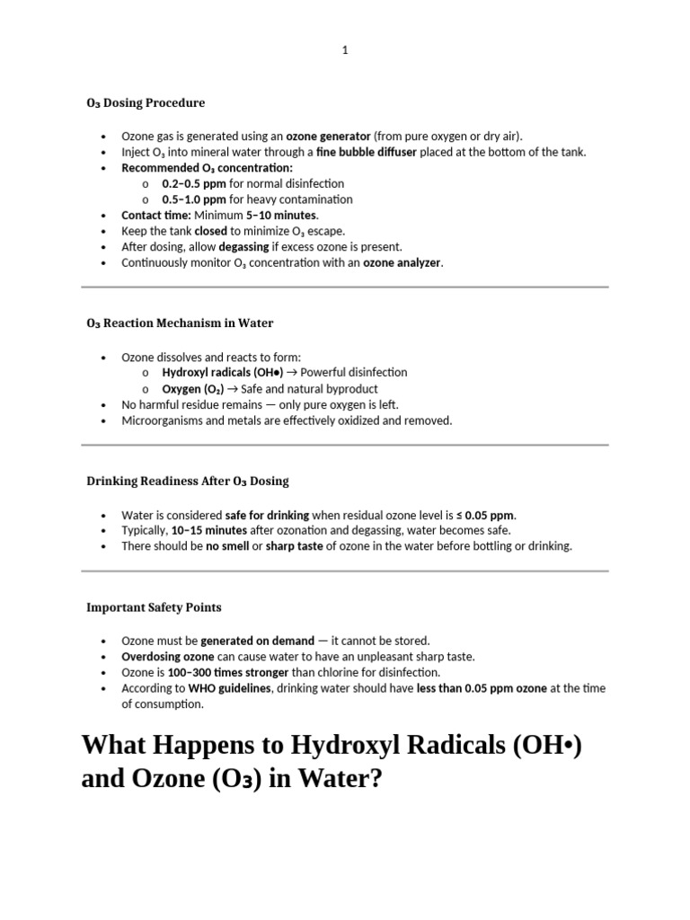 Ozone | PDF | Ozone | Water Purification