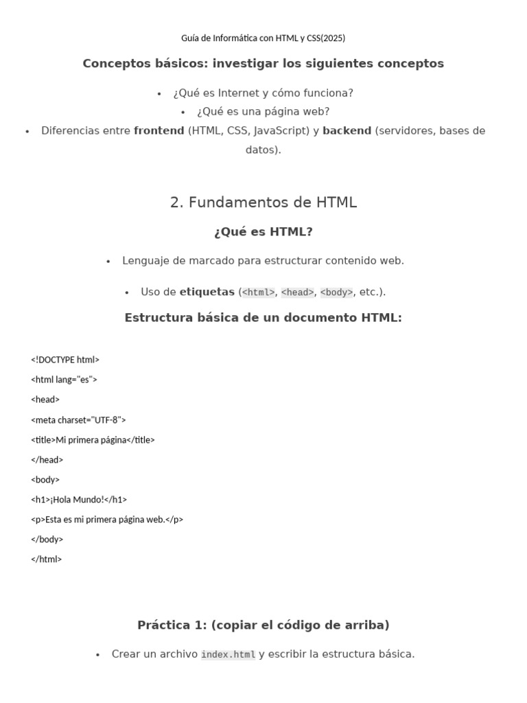 Guía de Informática | PDF | HTML | Tecnologías de la información