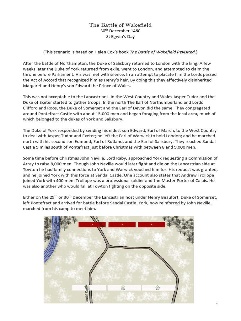 Wakefield Battle Overview and Analysis | PDF | House Of Ingelger ...