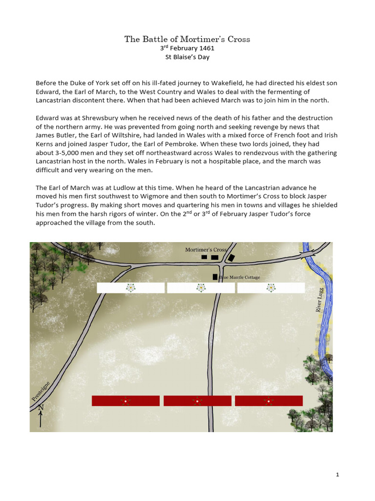 Battle of Mortimer's Cross Overview | PDF | English Royalty | House Of York