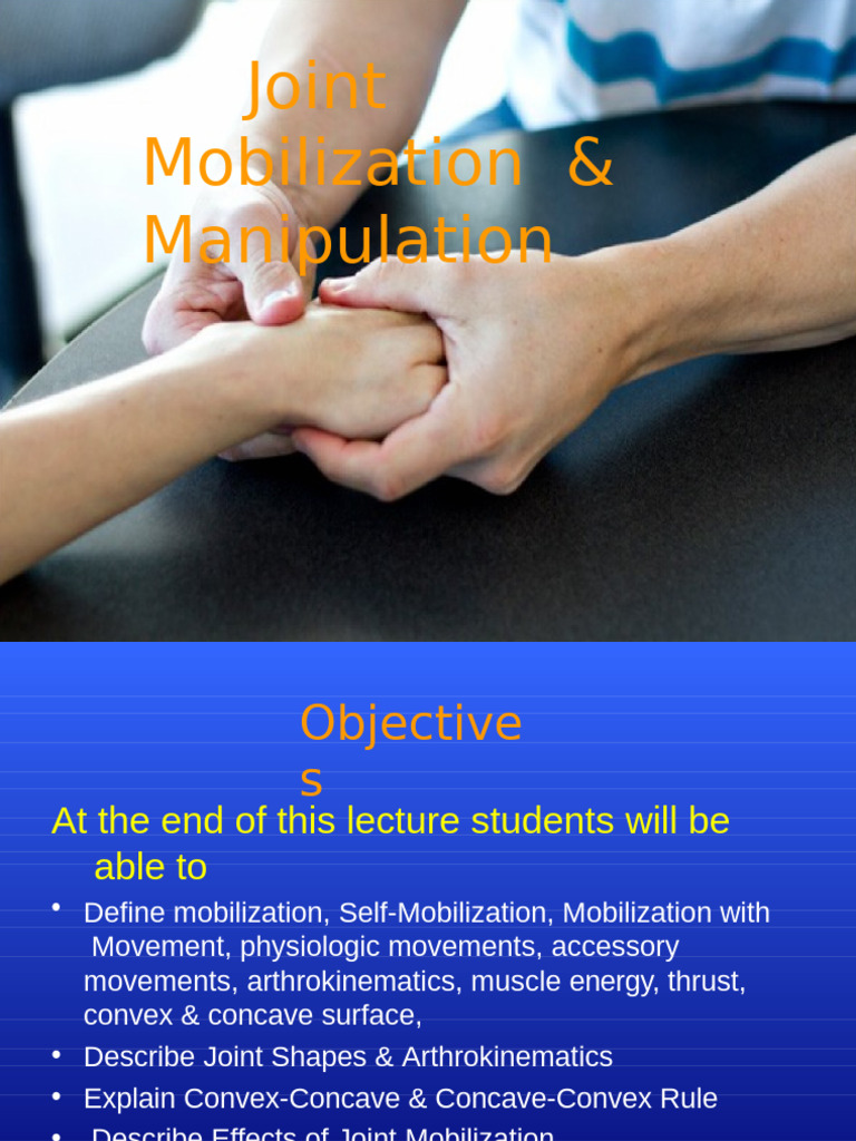 Peripheral Joint Mobilisation | PDF | Anatomical Terms Of Motion | Joint