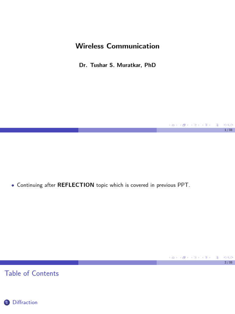 Understanding Diffraction in Wireless Communication | PDF | Radio ...