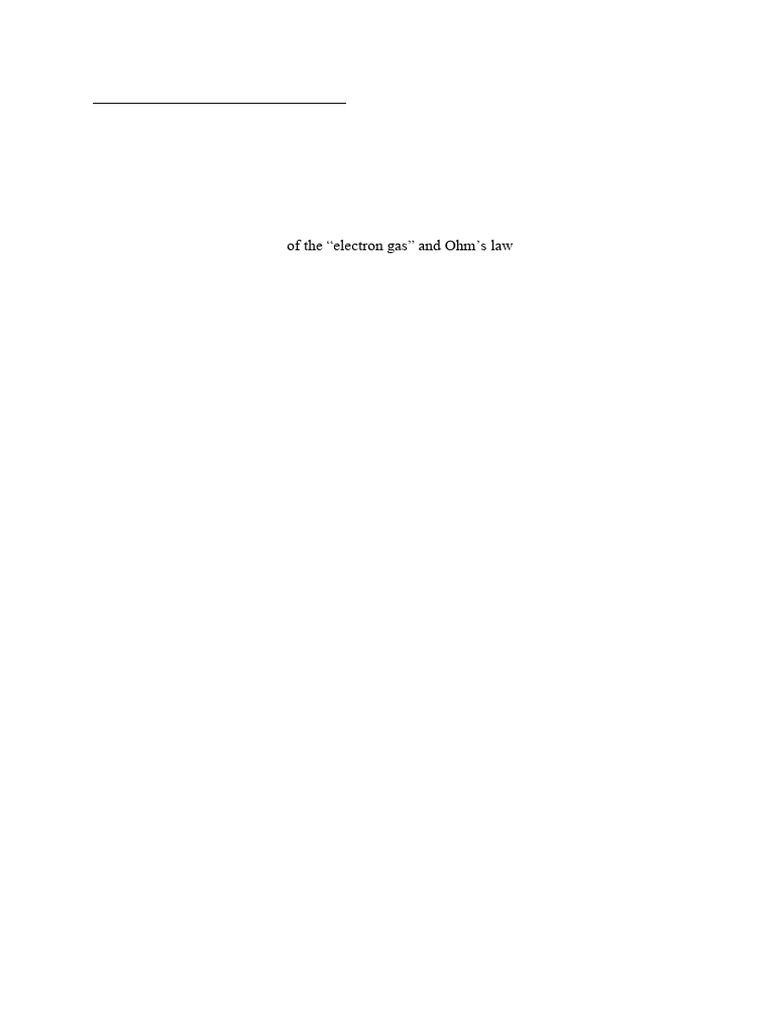 Solid state physics II_2024_2025 | PDF | Electrical Resistivity And Conductivity | Electron