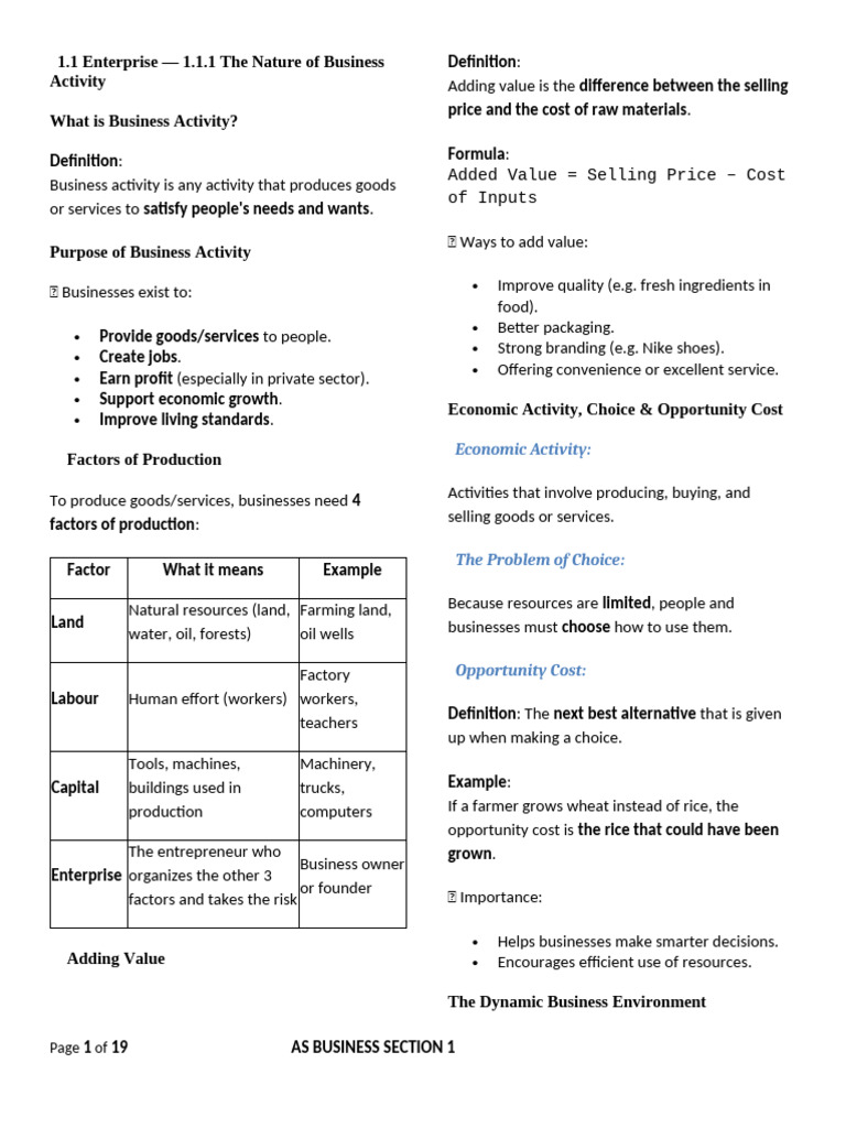 Understanding Business Activities and Roles | PDF | Entrepreneurship ...