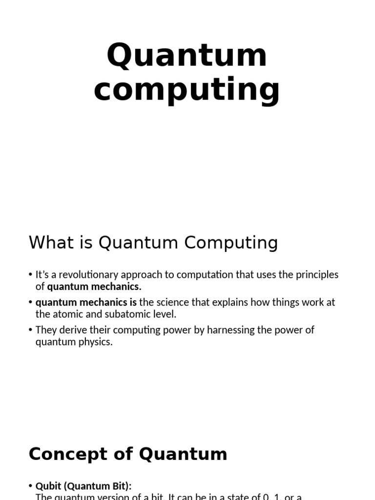 Quantum Computing | PDF