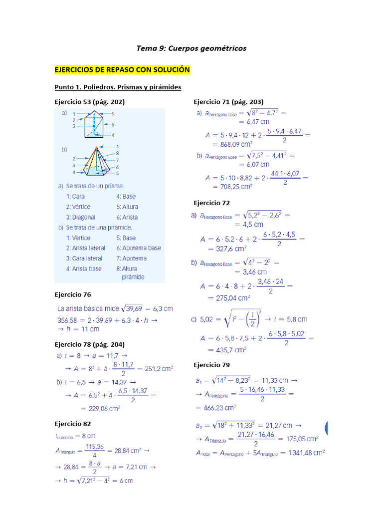 Ejercicios de Repaso Con Solución T9 | PDF