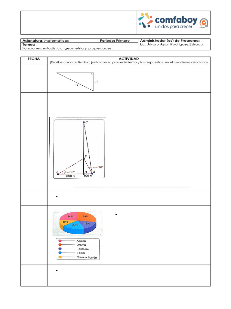 11mo-Feb-Diario de Matemáticas | PDF | Matemáticas