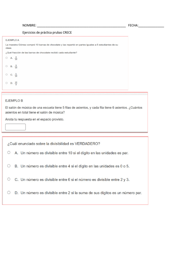 Pruba Crece 1 Sexto | PDF
