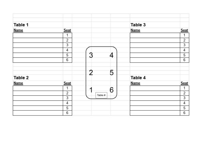 Lunch Tables Seating Chart 21-22 - Copy of Table 23 | PDF