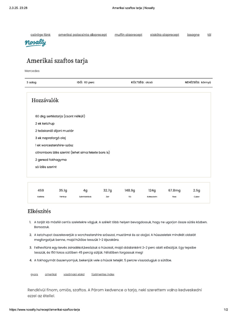 Amerikai Szaftos Tarja | PDF