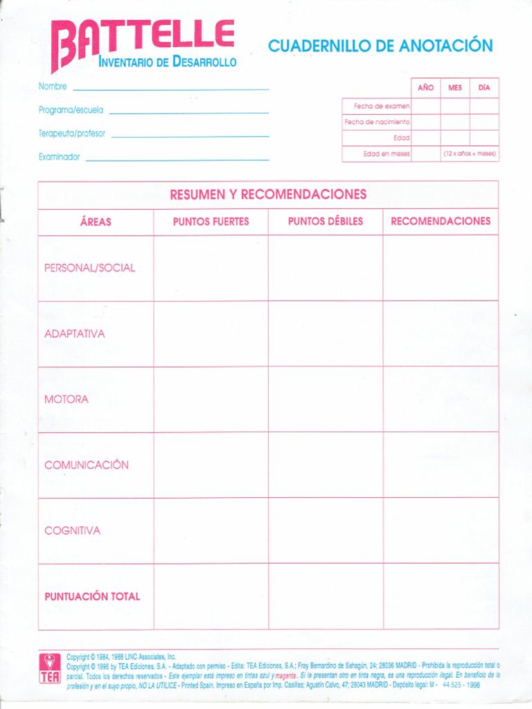 Cuadernillo Batelle Completo | PDF