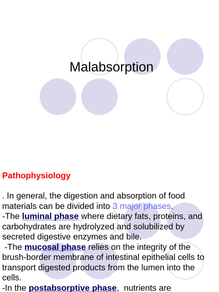 Malabsorption Syndrome 1 | PDF | Bile | Digestion