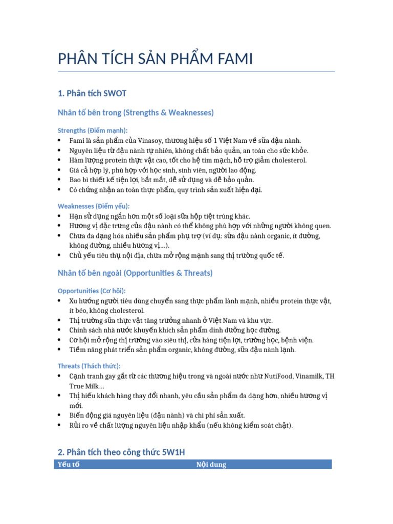 Phan Tich Fami | PDF