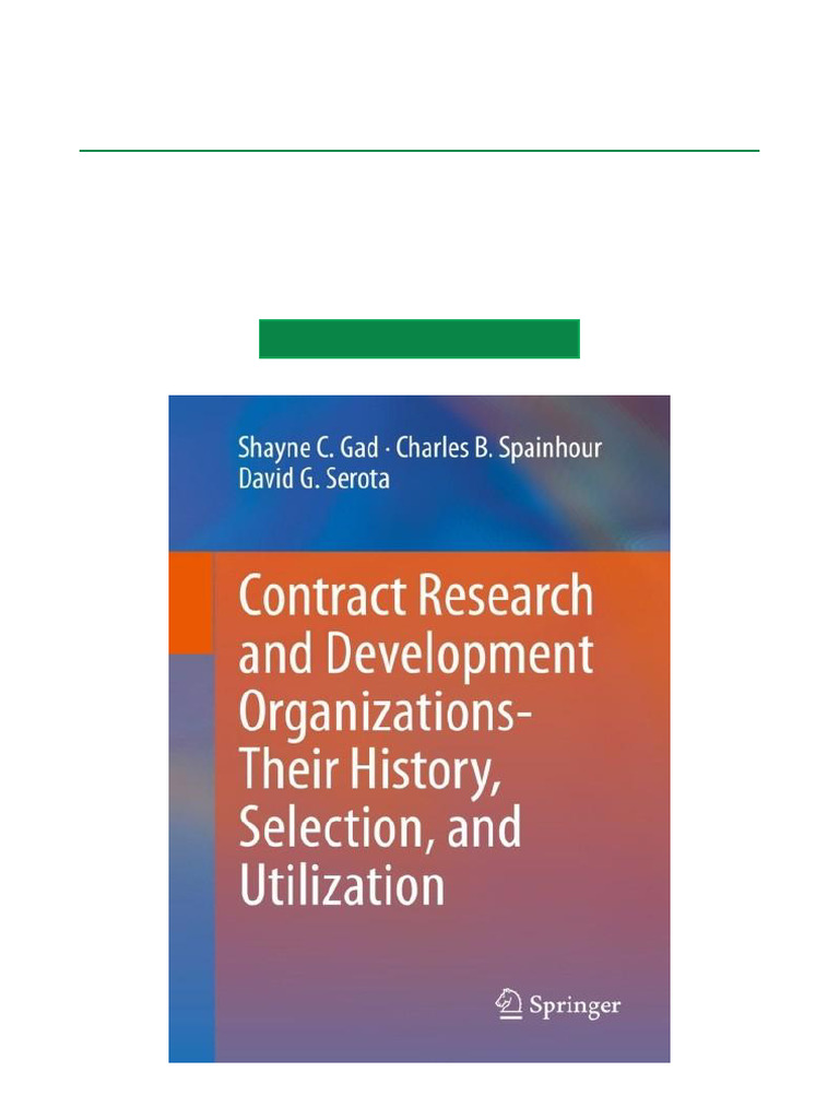 Contract Research and Development Organizations Their History ...