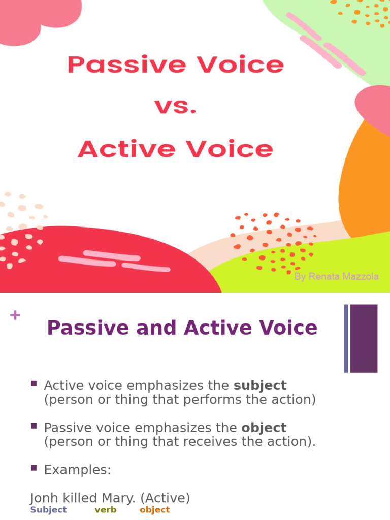 Passice and Active Voice | PDF