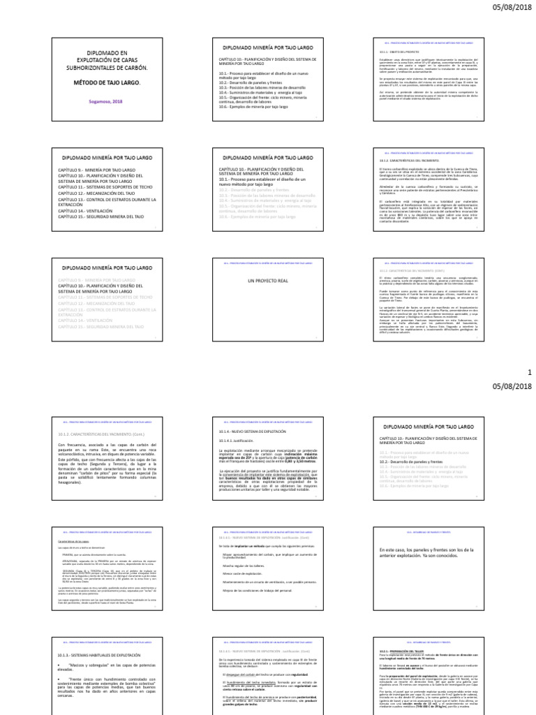 MINERÍA POR TAJO LARGO - Tema - 10 - Reduc - Blanco | PDF | Minería | Motores