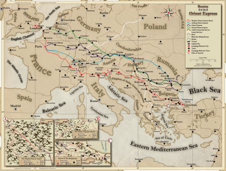 Large Orient Express Map | PDF