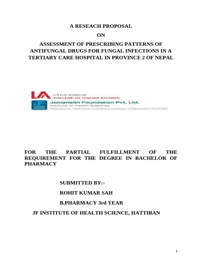Research Proposal ( Rohit kumar sah) | PDF | Antimicrobial Resistance | Health Sciences