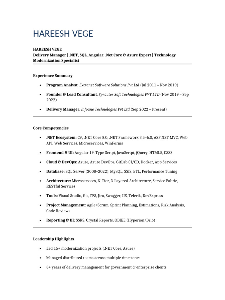 Hareesh Resume April 2025 | PDF | Computing | Information Technology