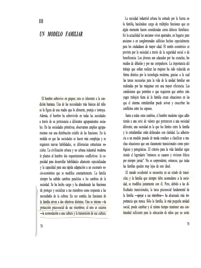 Minuchin Cap 3 Un Modelo Familiar | PDF