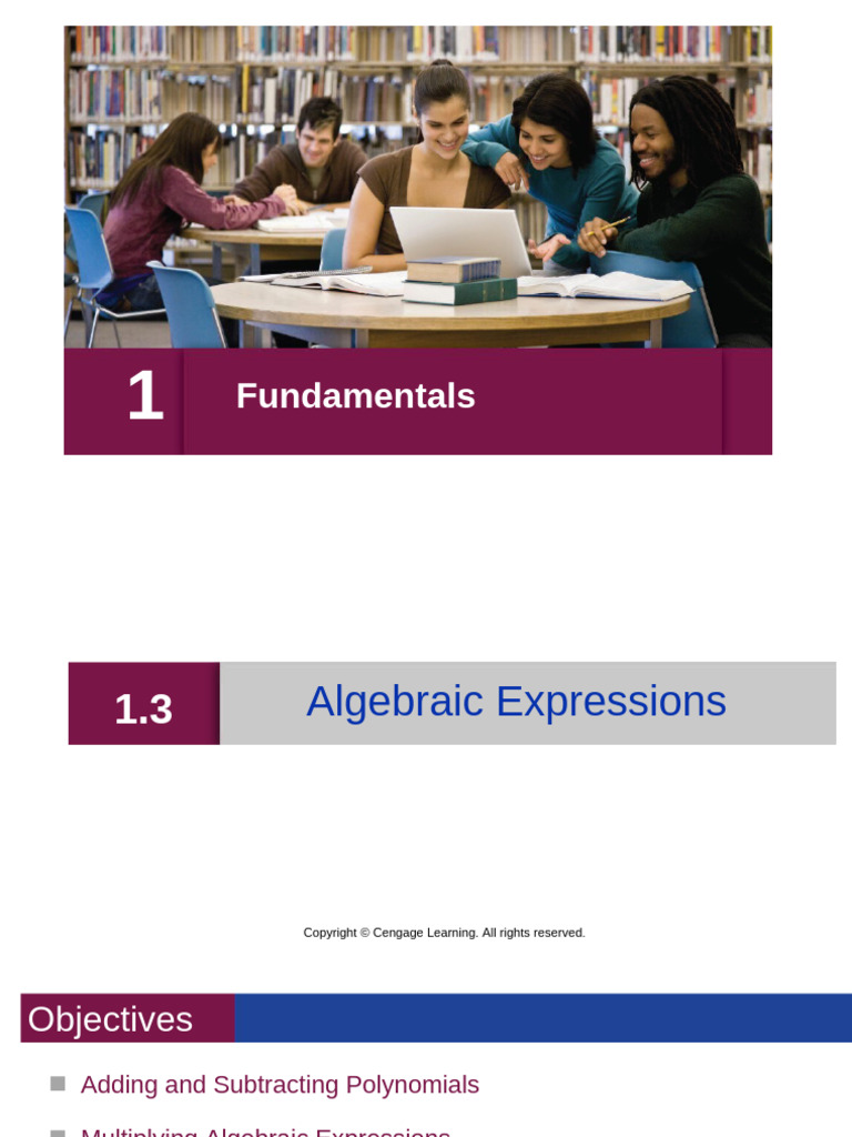 1.3 Algebric Expressions Fall 23 | PDF | Factorization | Polynomial