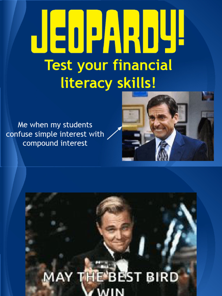 Math Financial Literacy Jeopardy | PDF | Interest | Credit Card