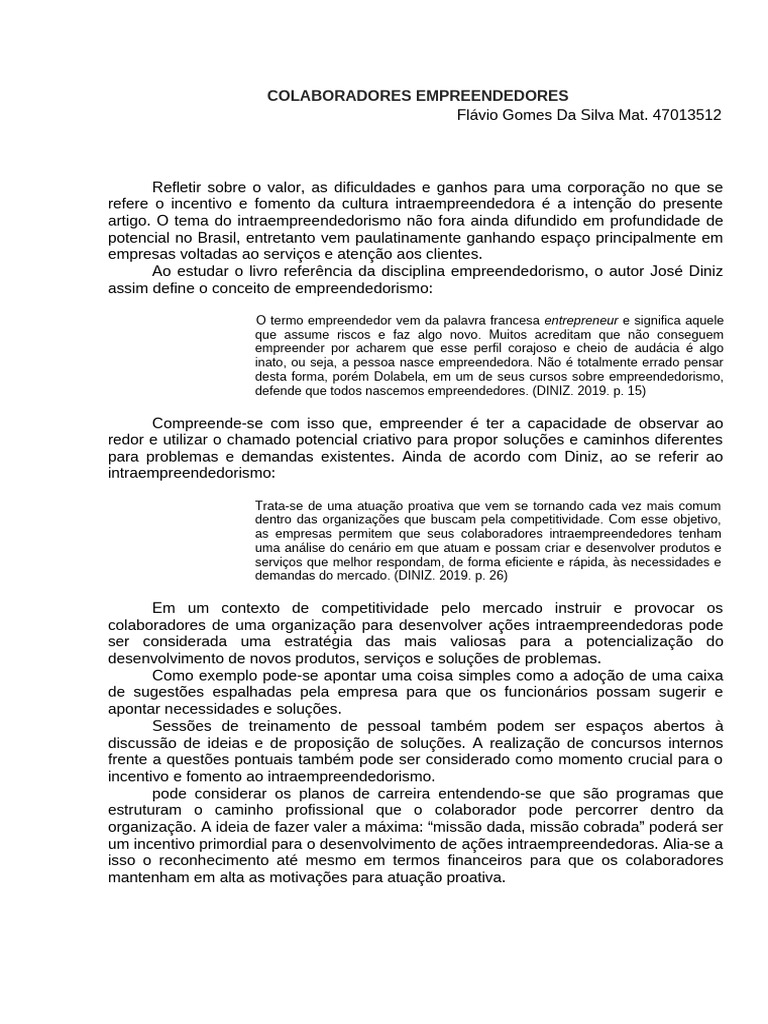 Alexandre Matias de Lima - Intraempreendedorismo | PDF ...