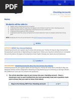 NGPF Online Bank Simulator Activity | PDF | Transaction Account | Banks