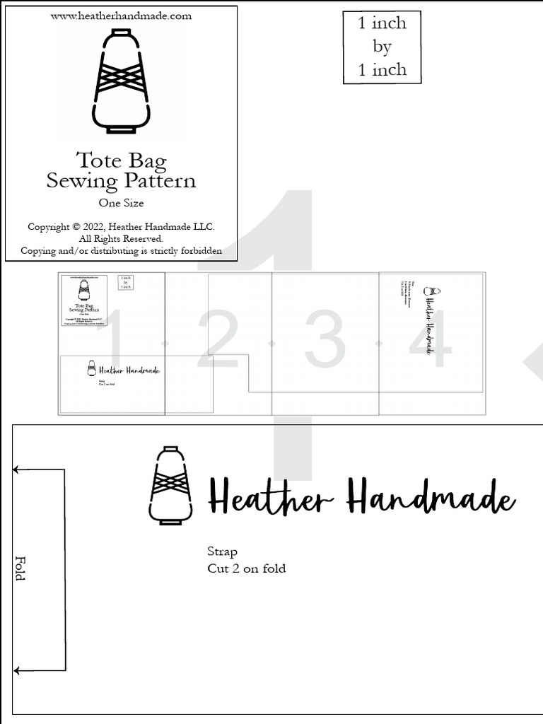 Free Tote Bag Sewing Pattern PDF | PDF