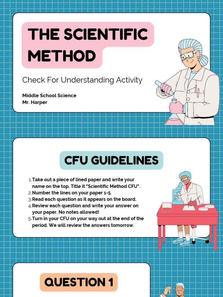 Scientific Method CFU for Middle School | PDF | Scientific Method ...