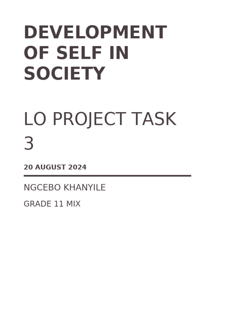 Life Orientation Project | PDF | Adolescence | Teenage Pregnancy