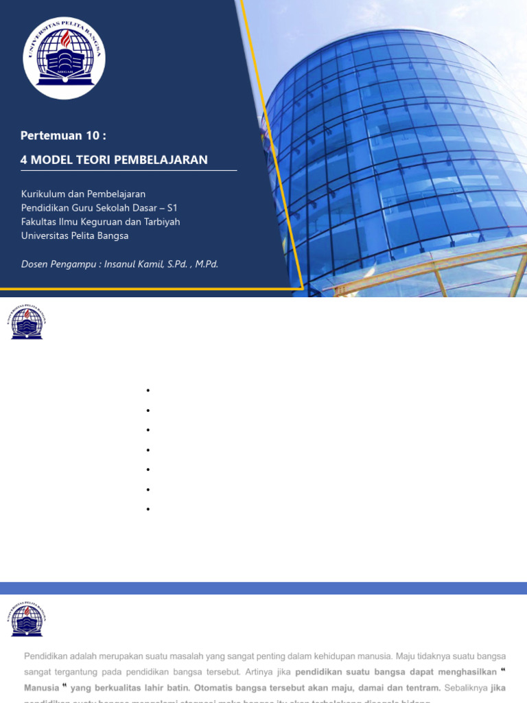 4 Model Teori Pembelajaran Efektif | PDF