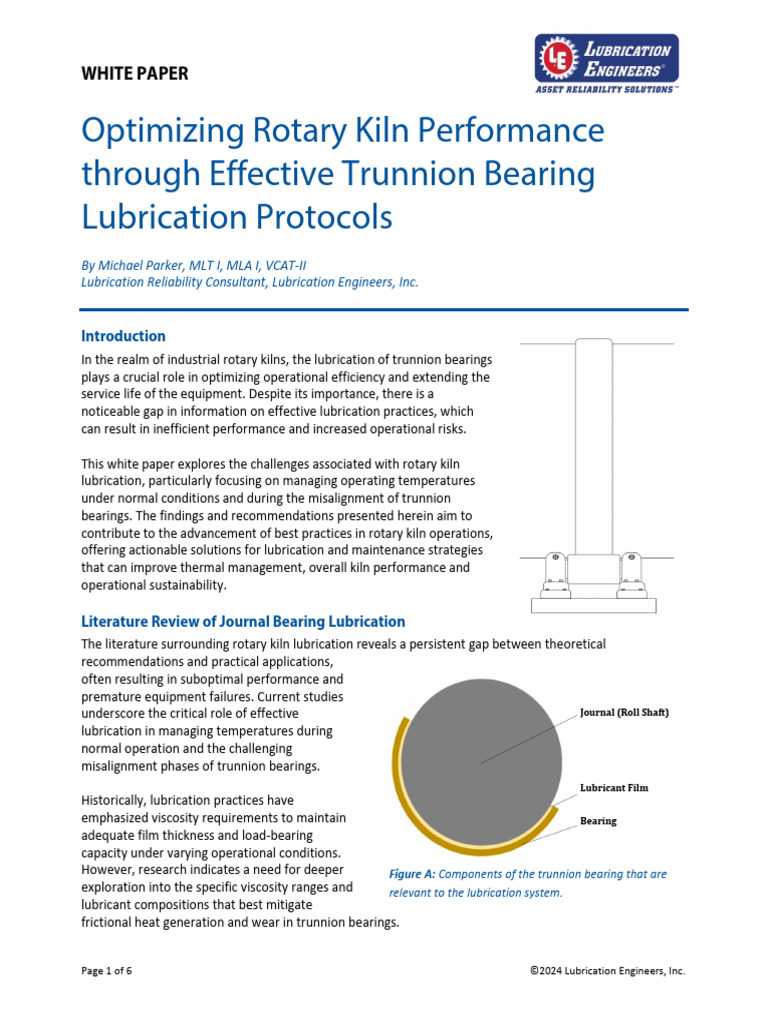 Kiln Trunnion Lubrication | PDF | Lubricant | Bearing (Mechanical)