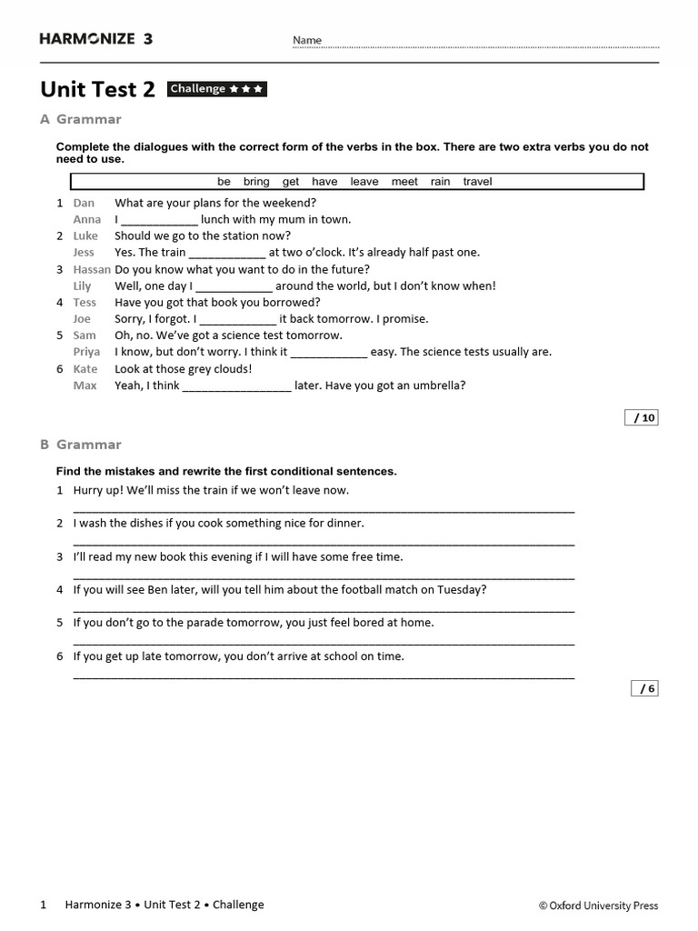 Harmonize 3 Unit Test 2 Overview | PDF