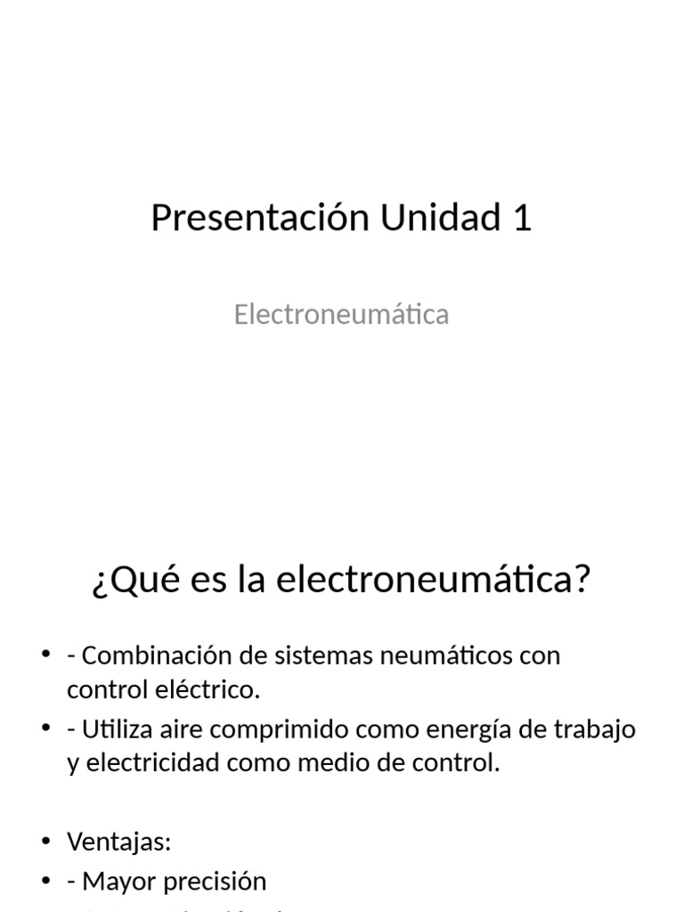 Unidad1_Electroneumatica | PDF | Neumática | Solenoide