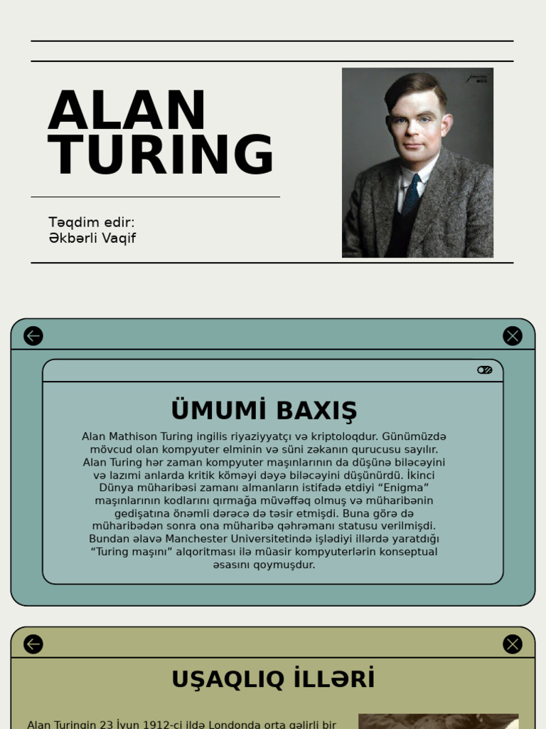 Vaqif Akbarli-Alan Turing | PDF
