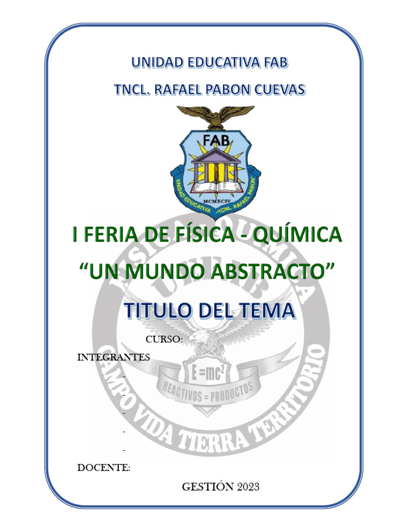 Caratula Feria Fis-Qmc | PDF