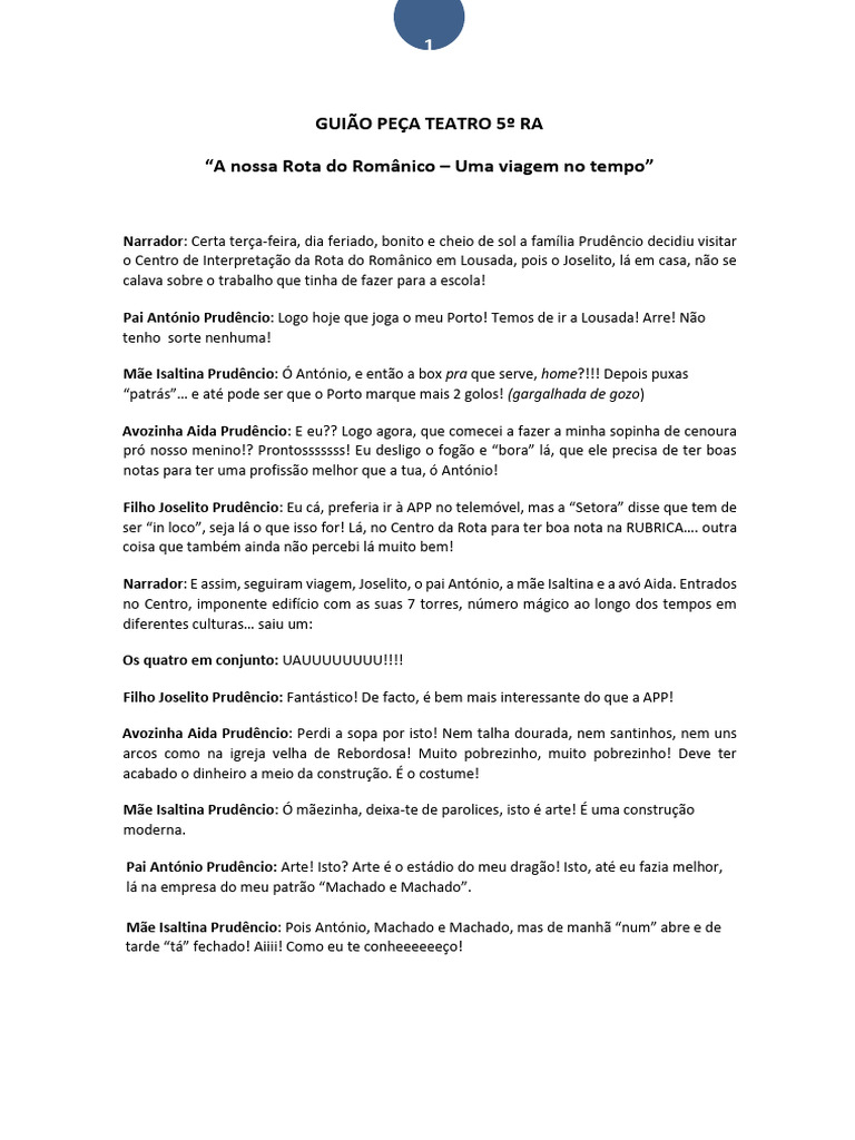 Teatral Rota Do Romanico | PDF | Dinheiro