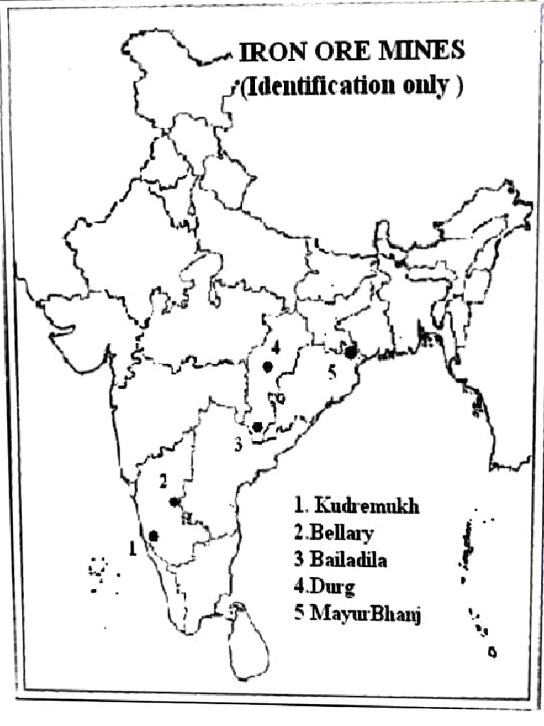 Minerals and Energy Resources Map | PDF | Secondary Sector Of The ...