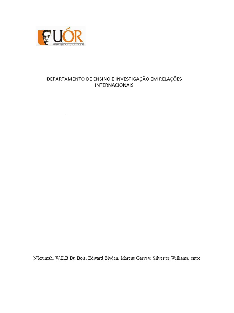 Diplomacia e Pan-Africanismo na África | PDF | Relações Internacionais ...
